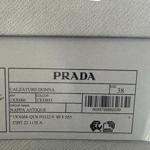 Prada | Shoes | Prada Signature Logo Antique Crinkled Leather Mules ...